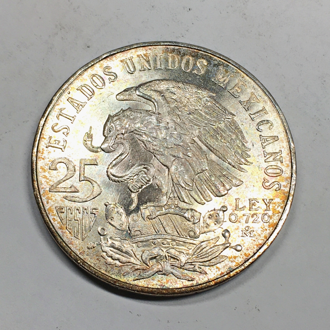 1968 Mexico Silver 25 Pesos Olympiad XIX Coin | Property Room