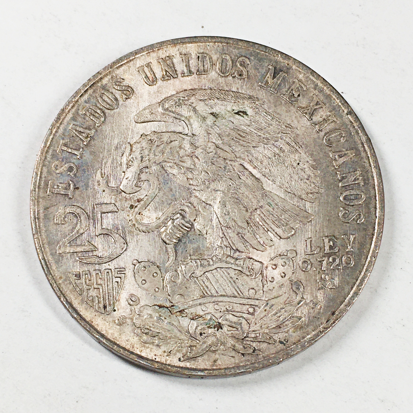 1968Mo Mexico Silver Olympic 25 Pesos Coin*0.720oz ASW | Property Room