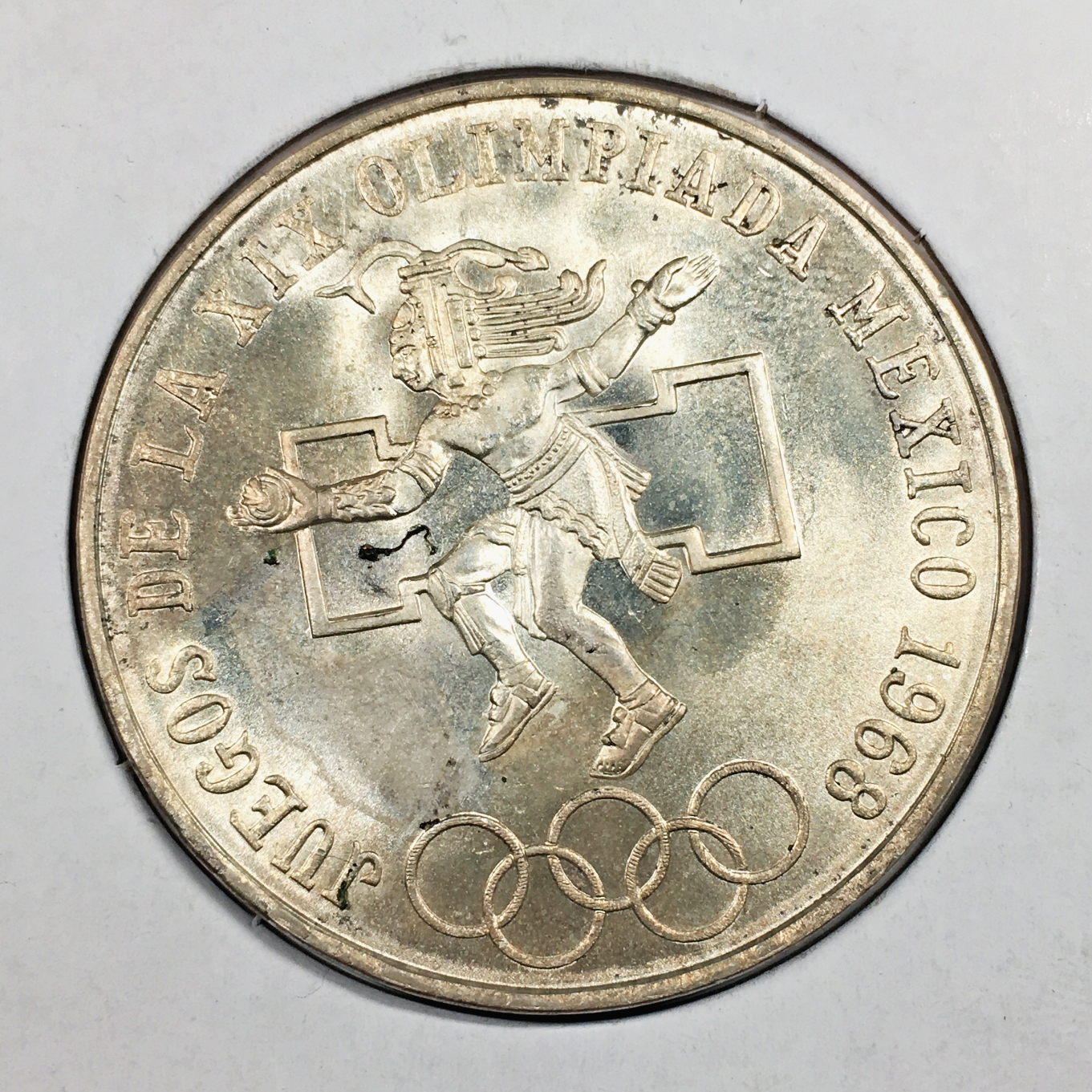 1968Mo Mexico Silver Olympic 25 Pesos Coin*0.720oz ASW*High Grade ...