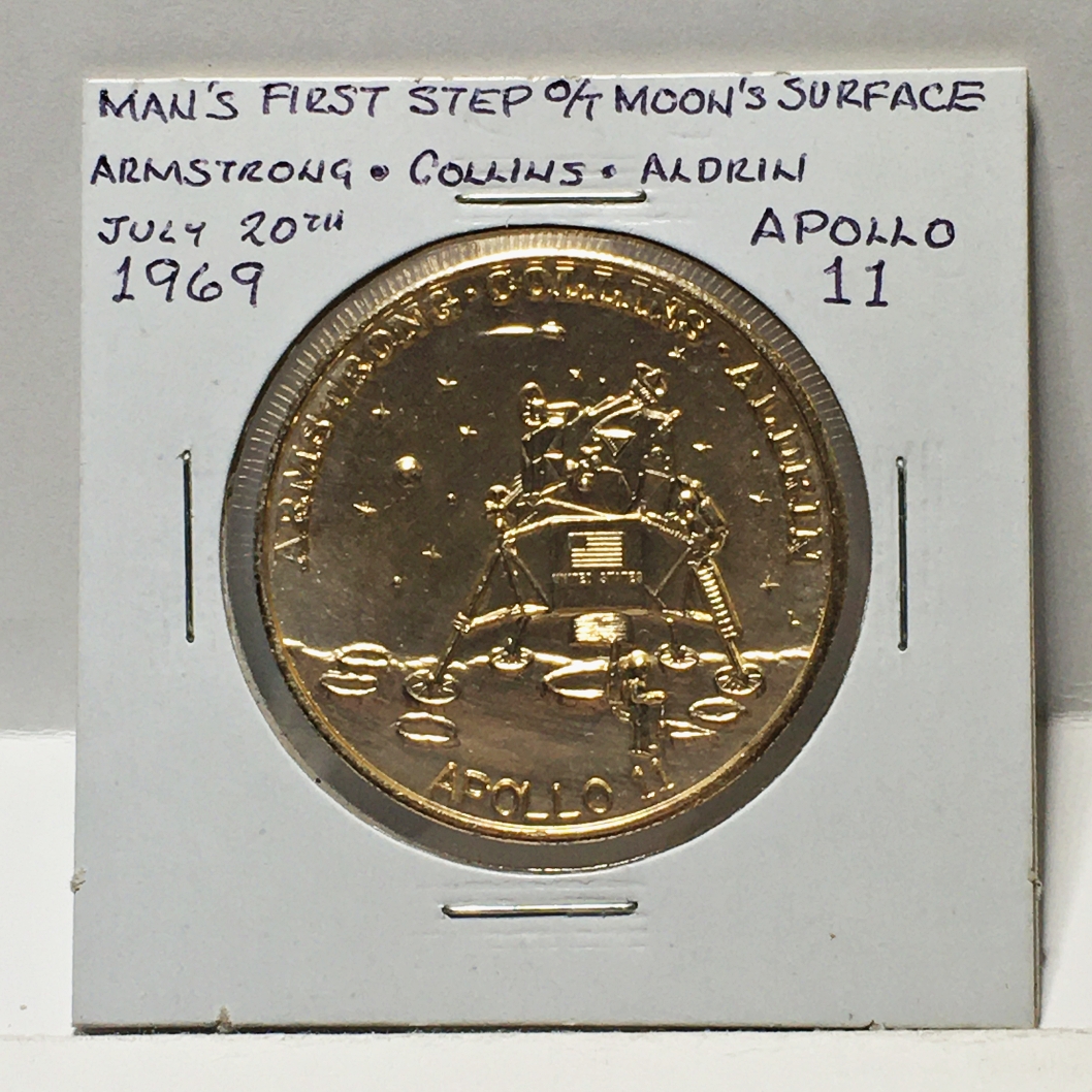 1969 Apollo 11 Commemorative Medallion*Man's First Step on the Moon's ...