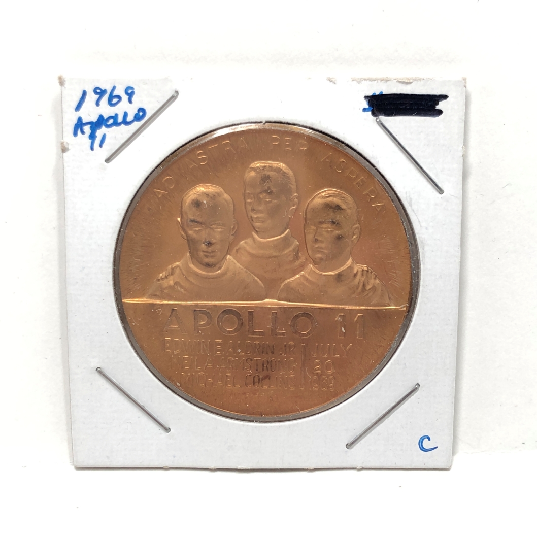 1969 Apollo 11 Mission*Aldrin, Armstrong and Collins*1.25" Metal ...