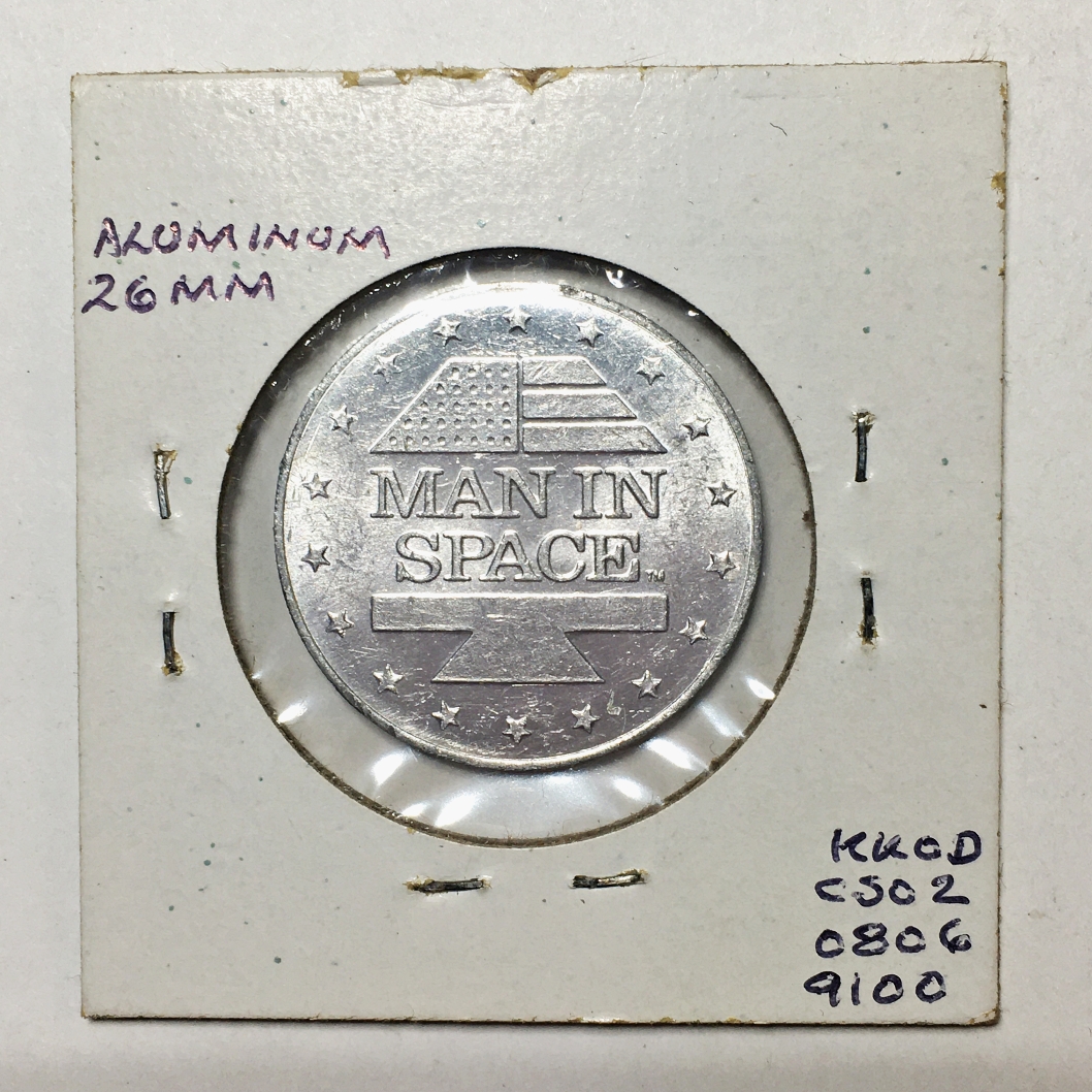 1969 Apollo XI Medallion*Man in Space*Aluminum*26mm | Property Room