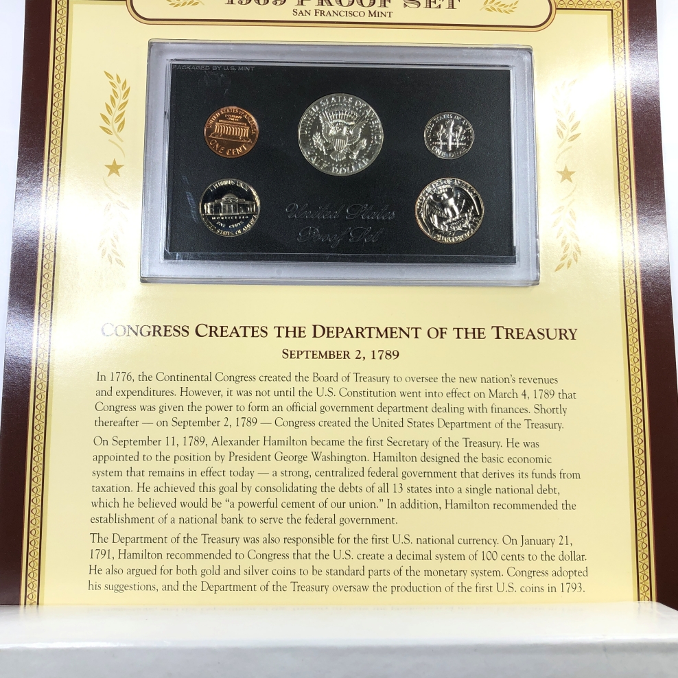 1969 United States Mint Proof Set Plus 1957 Commemorative Stamp*Kennedy ...