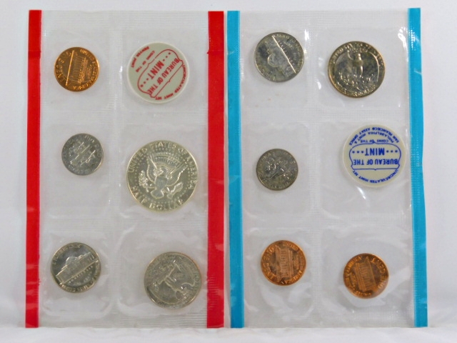 1969 United States Uncirculated Mint Set w/Silver Kennedy Half Dollar ...