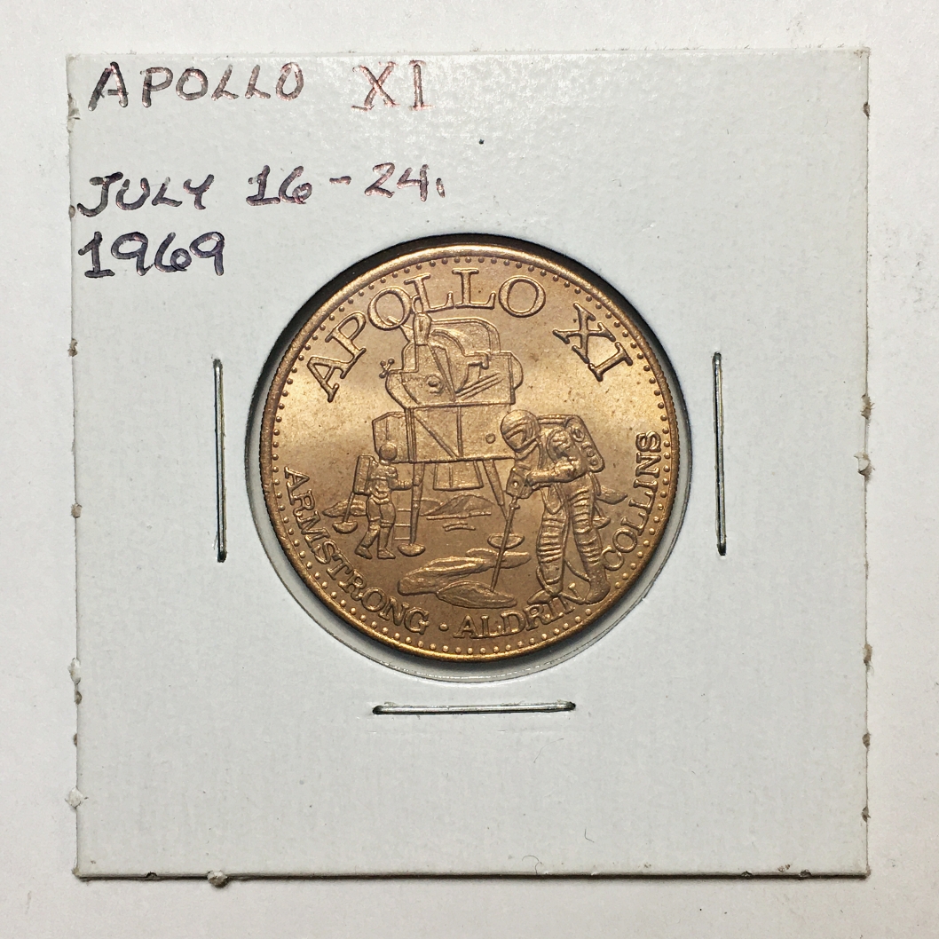 1969 US Man in Space Medallion*Apollo XI*Bronze*26mm | Property Room