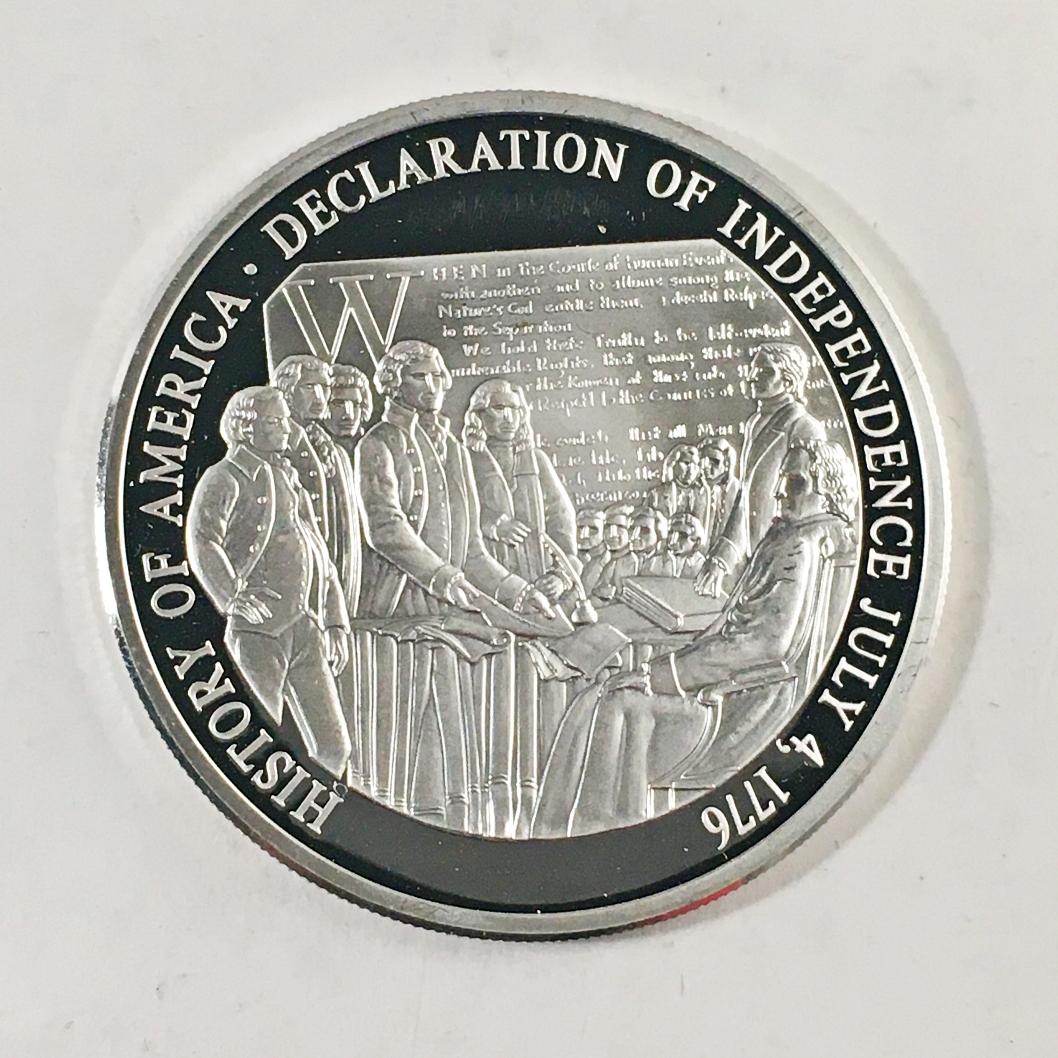 19.7 Grams .999 Fine Proof Silver Medallion*1776 Declaration of ...
