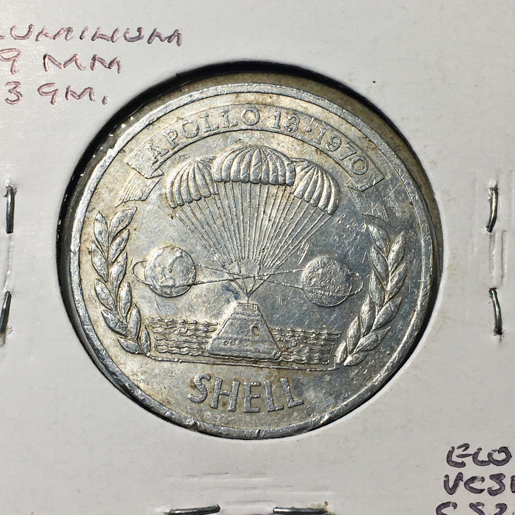 1970 Apollo 13 Metal Medallion*Shell Oil Token | Property Room