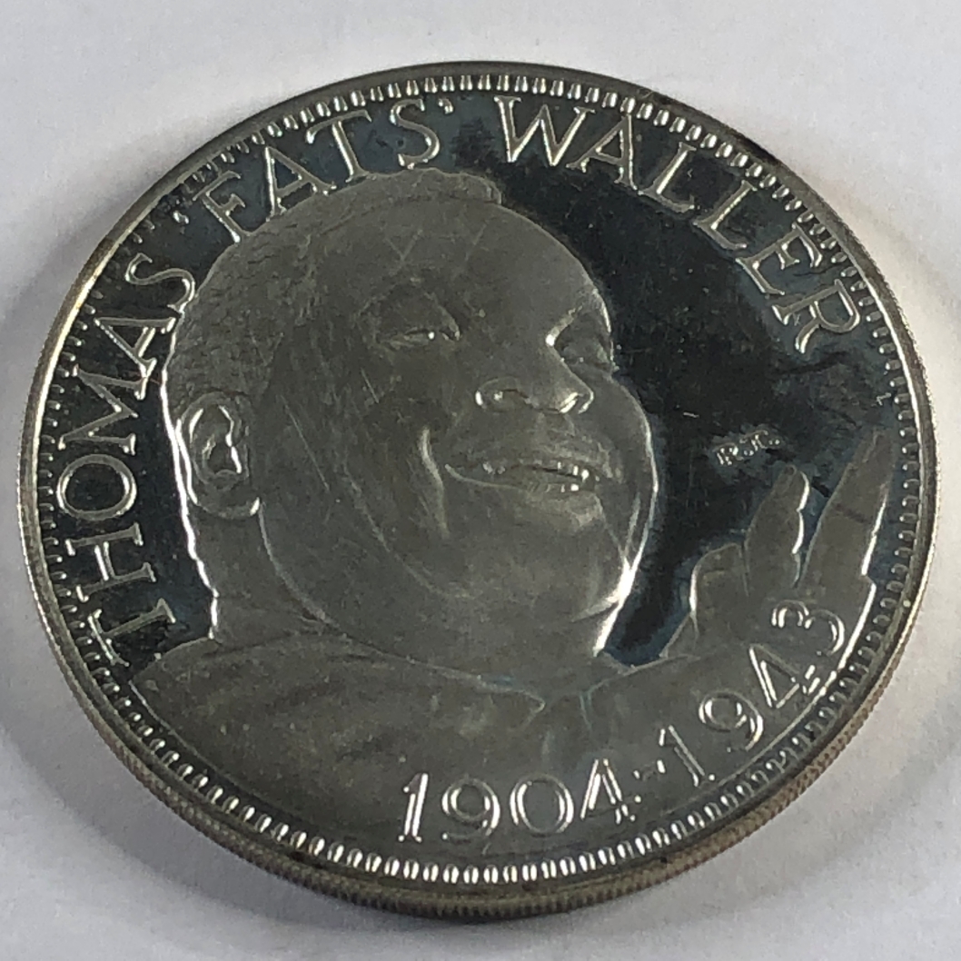 1970 Proof Sterling Silver Thomas Fats Waller Medallion*26.5 Grams .925 ...