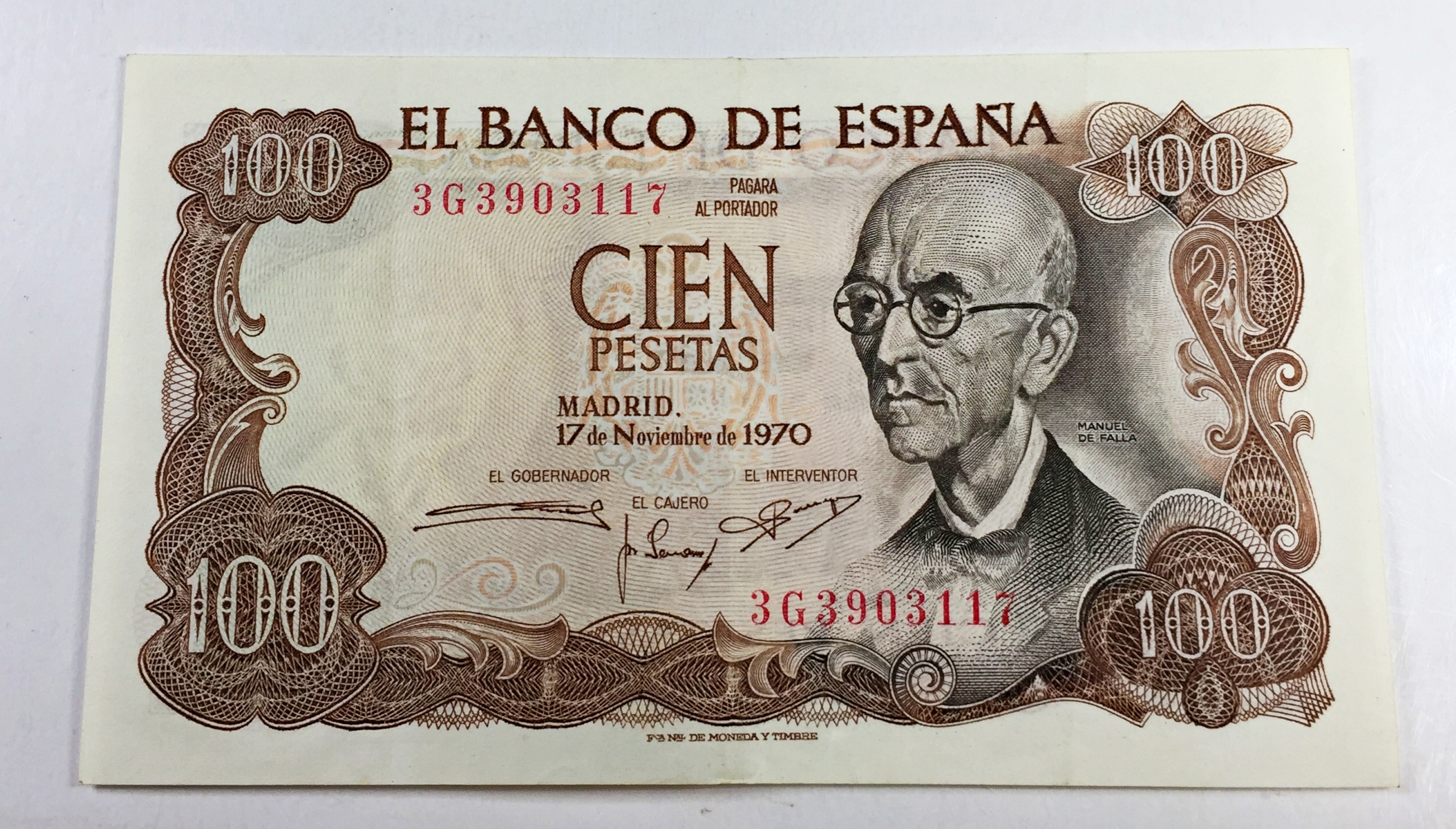 1970 Spain 100 Pesetas*Crisp Uncirculated Note | Property Room