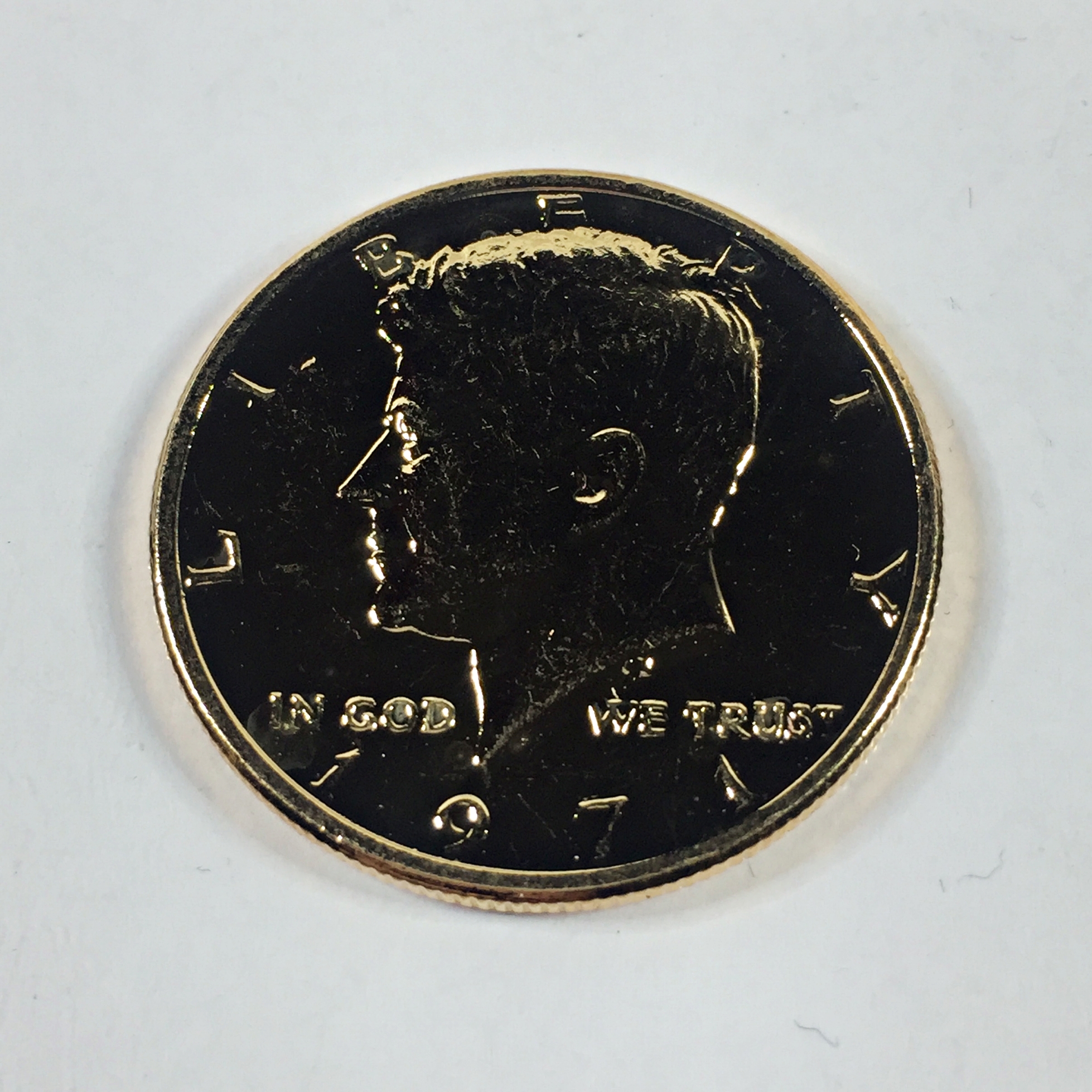 1971 24K Gold Layered Kennedy Half Dollar | Property Room