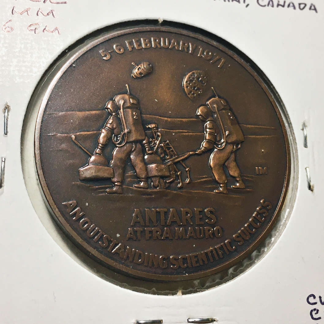 1971 Apollo 14 Commemorative Medallion*Sheppard, Michell & Roosa*Cape ...