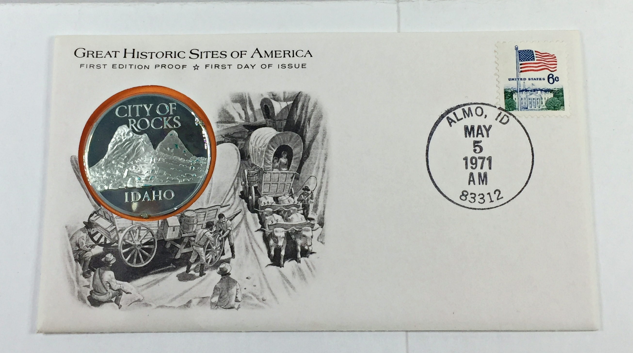 1971 Approx. 1oz Sterling Silver First Edition Proof Commemorative*First Day of Issue*FDC w ...