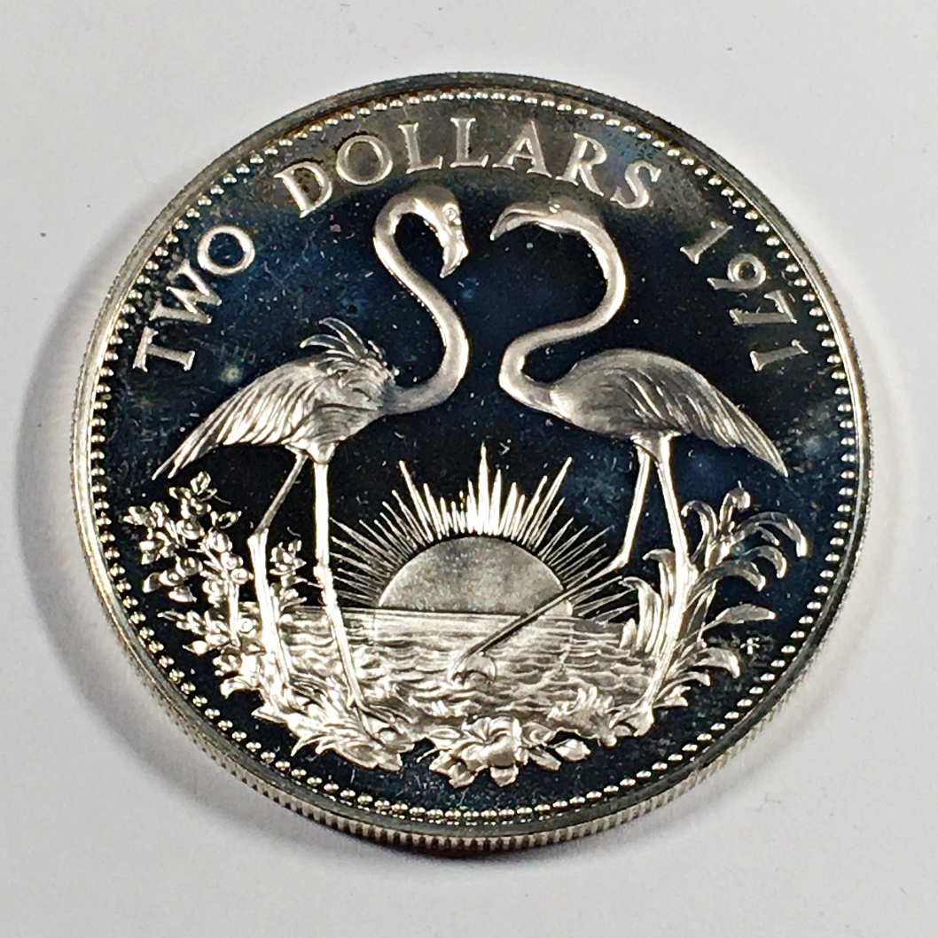 1971 Bahamas Silver Proof Like 2 Dollar Coin Mint State | Property Room