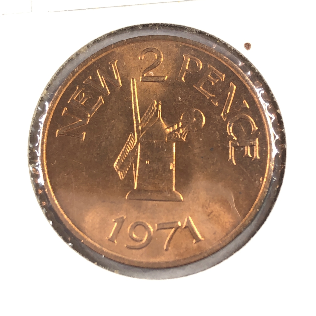 1971 Guernsey 2 New Pence*Uncirculated with Luster | Property Room
