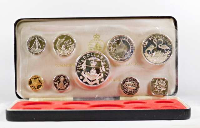 1971 Proof Set of the Bahama Islands - Total of 87.48 grams Silver in 4 ...