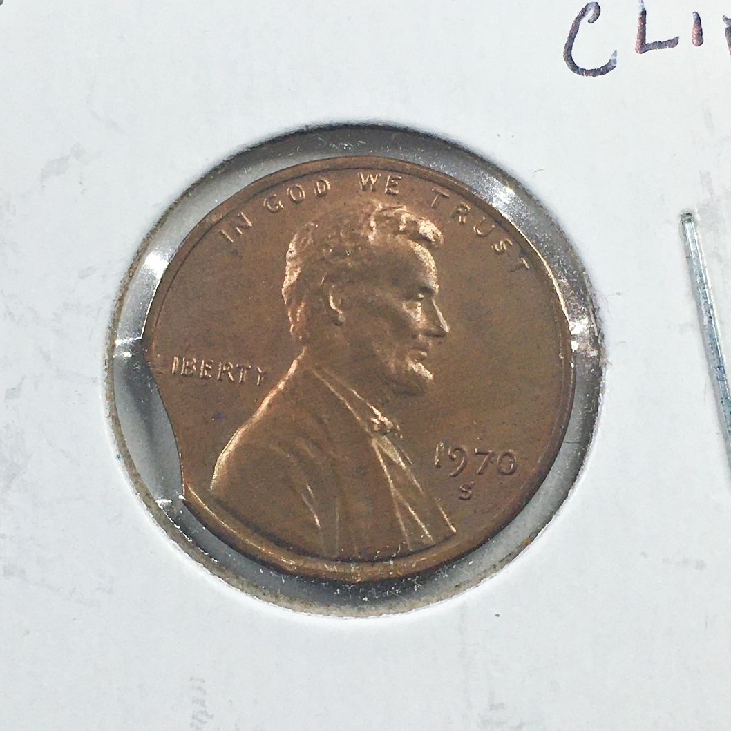 1971 S Clipped Cent *High Grade Error Coin | Property Room