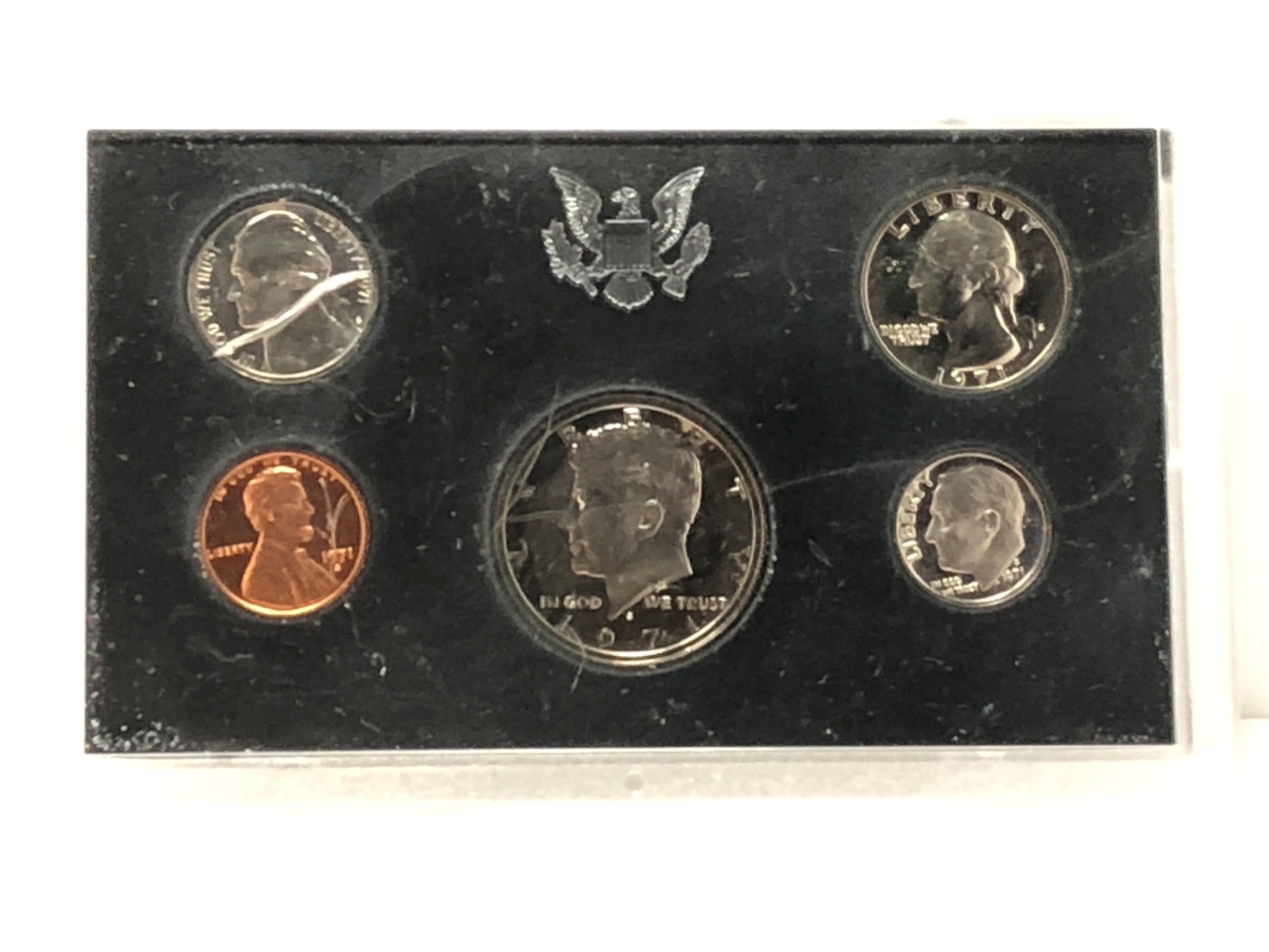 1971 S Proof Set *High Grade*Custom Holder (slightly cracked ...