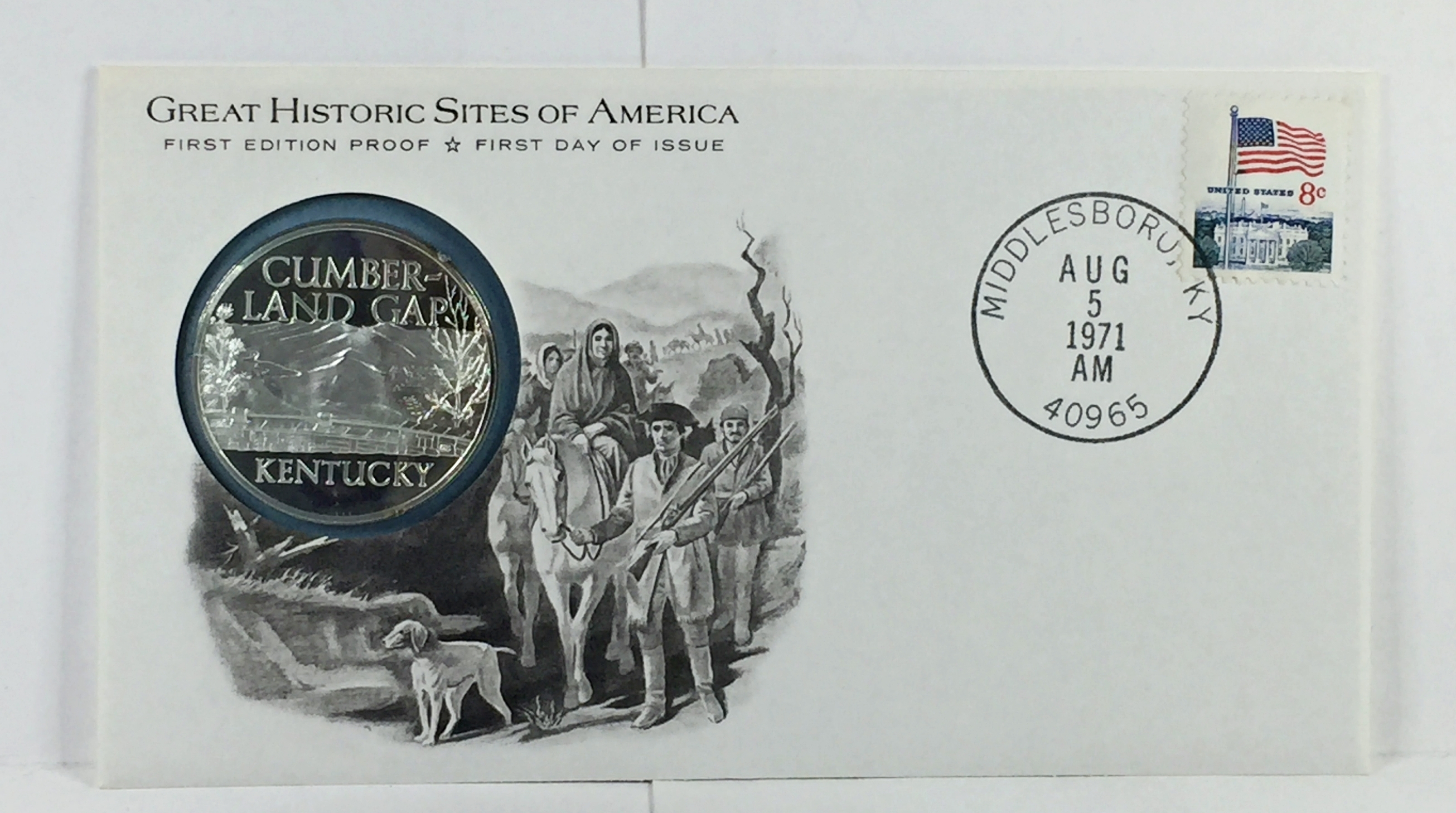 1971 Sterling Silver First Edition Proof Commemorative*Cumberland Gap ...