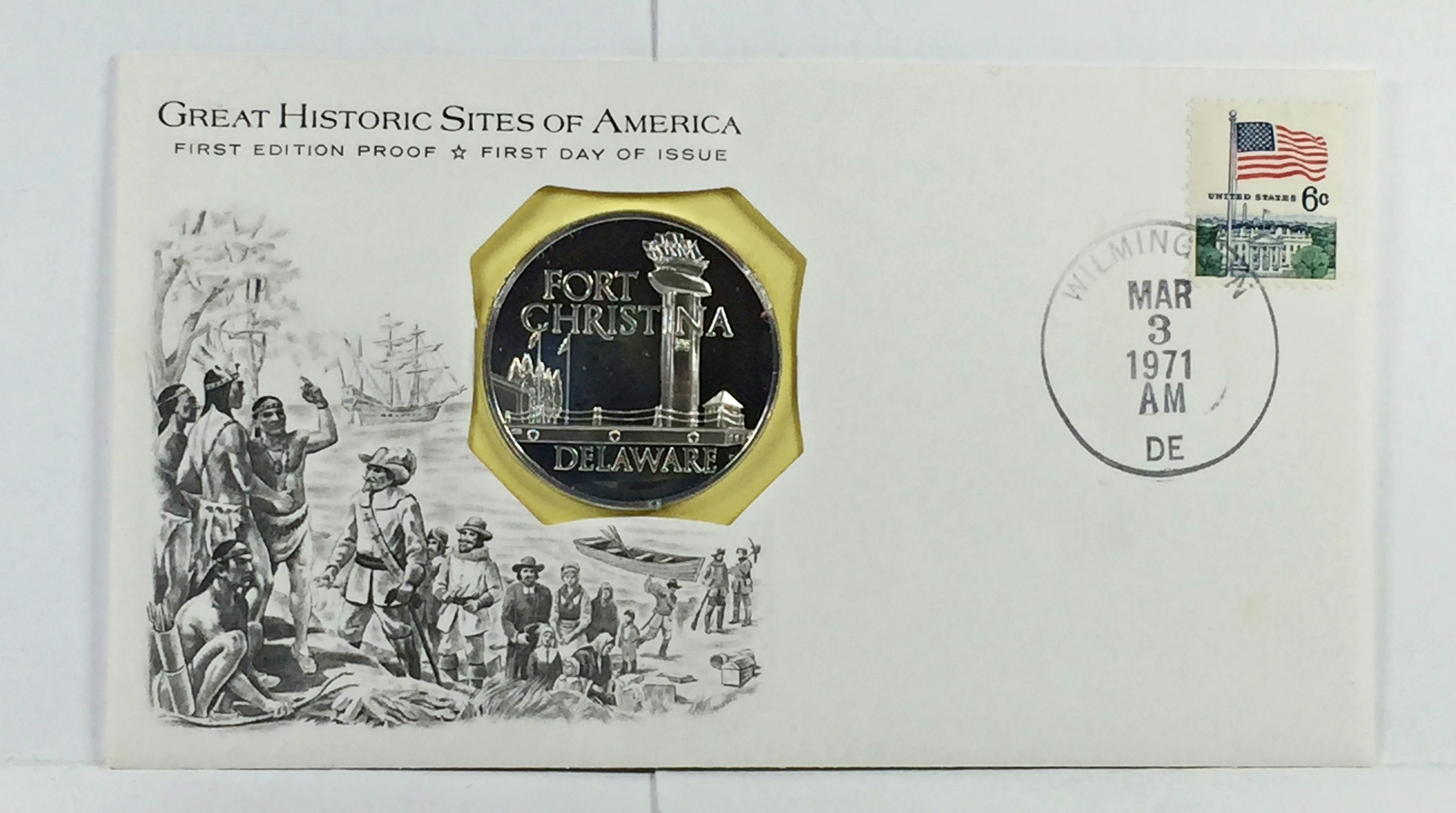 1971 Sterling Silver First Edition Proof Commemorative*Fort Christina ...