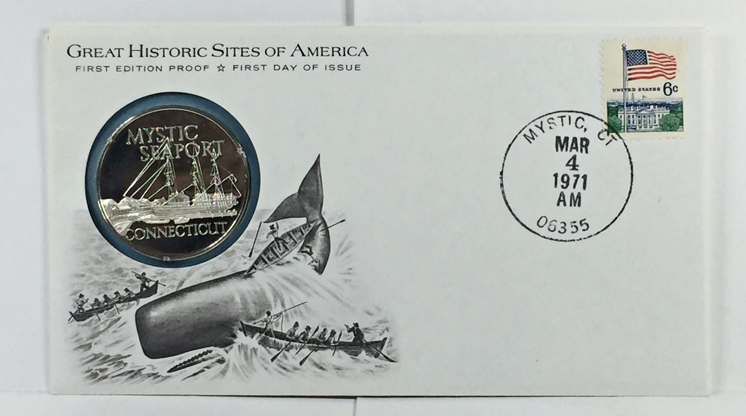 1971 Sterling Silver First Edition Proof Commemorative*Mystic Seaport ...