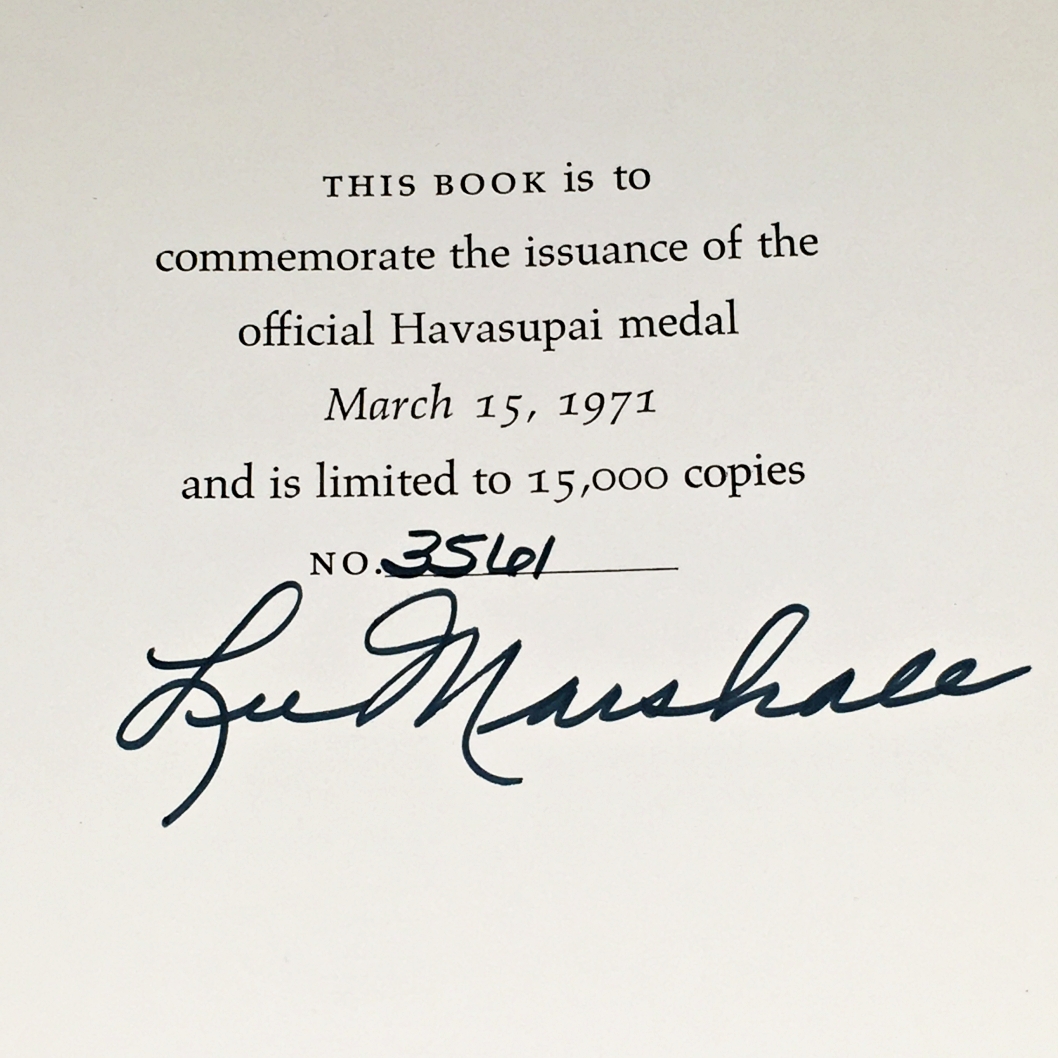 1971 The Havasupai People's History, .80oz .999 Silver Medallion and ...