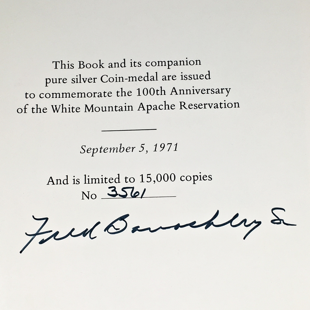 1971 The White Mountain Apache People's History, .80oz .999 Silver ...