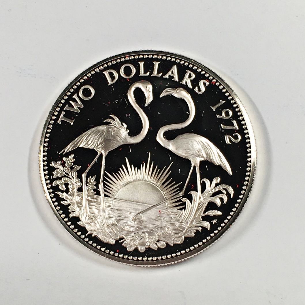 1972 Bahama Islands Silver Proof Coin Flamingos | Property Room