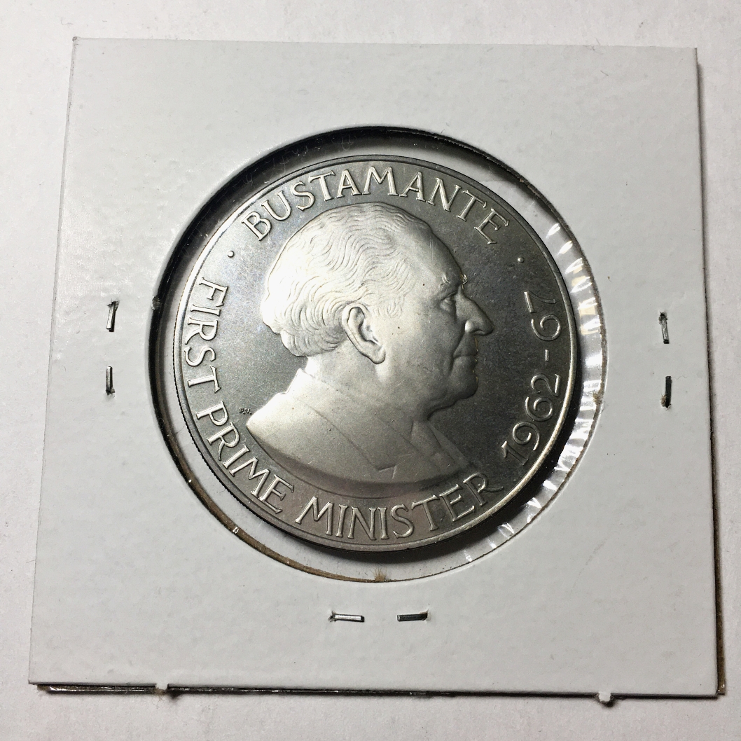 1972 Jamaica One Dollar Coin*Bustamonte; First Prime Minister ...