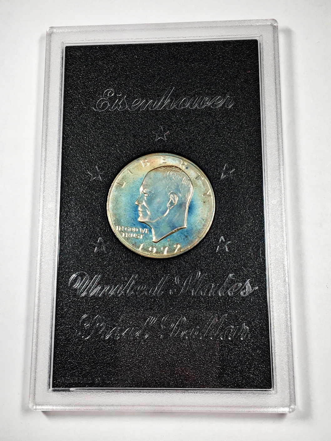 1972 S PROOF Silver Dollar Ike Eisenhower in Original Mint Lense | Property Room