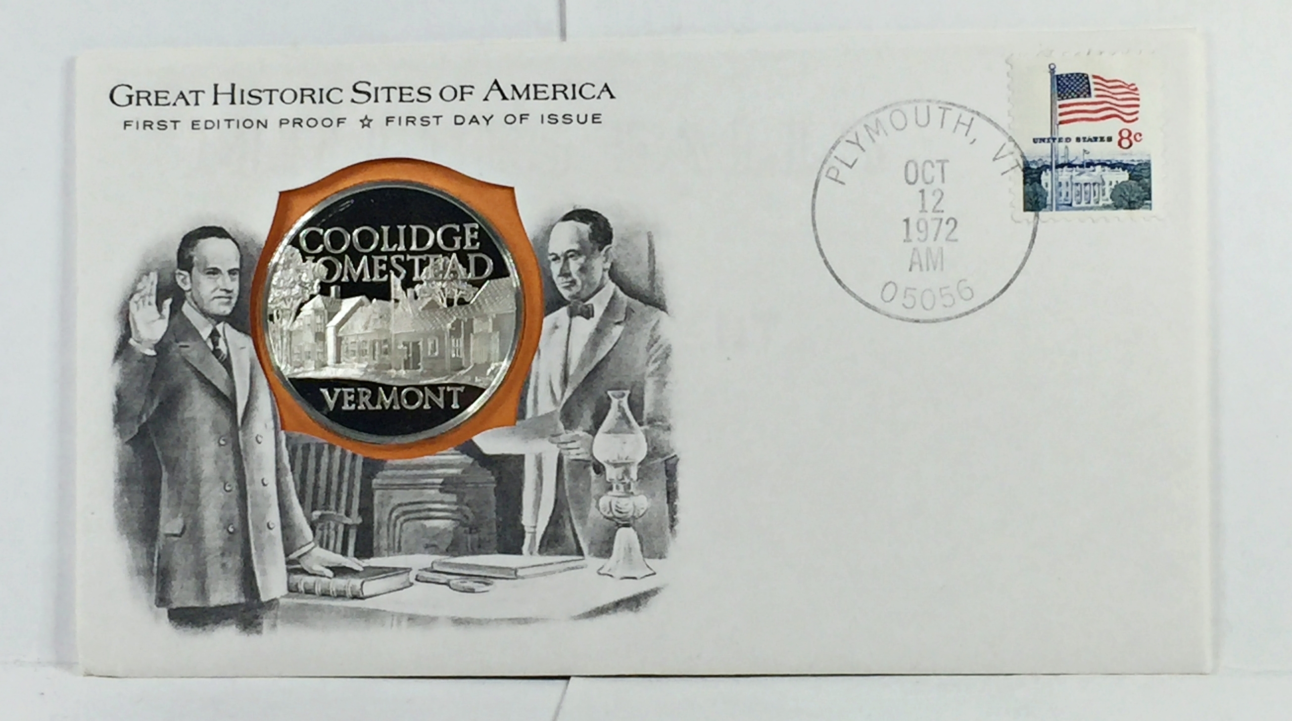1972 Sterling Silver First Edition Proof Commemorative*Coolidge ...