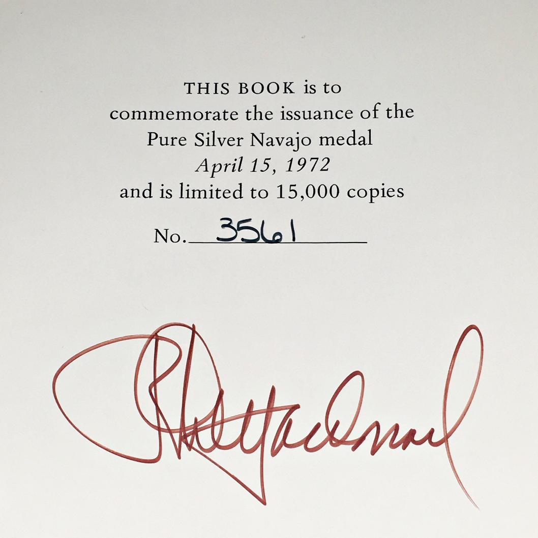 1972 The Navajo People's History, .80oz .999 Silver Medallion and ...