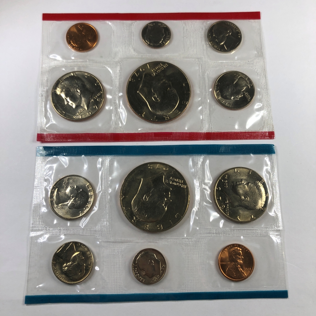 1972 United States Mint Uncirculated Coin Set*Two IKE Dollars Included ...