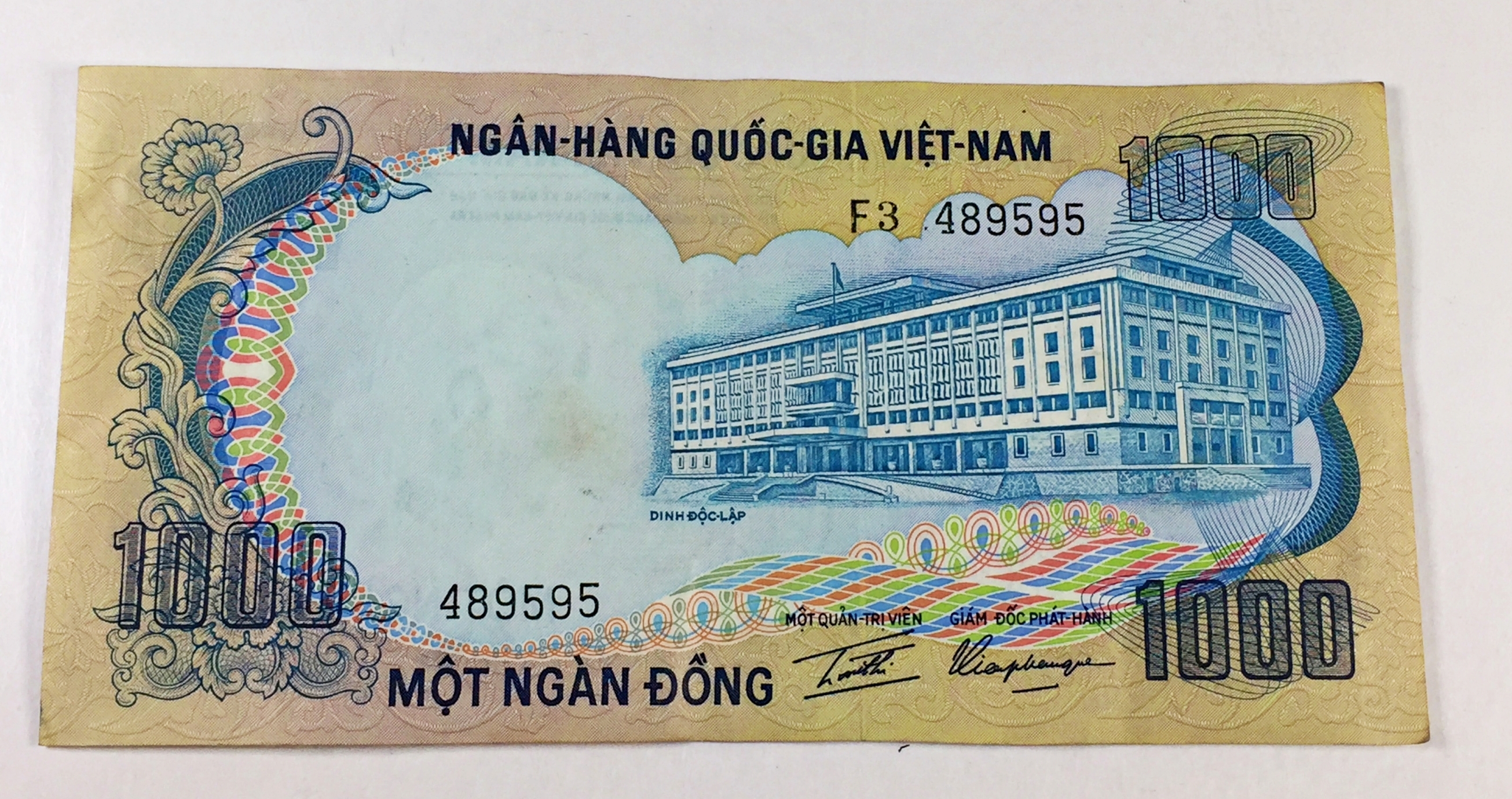 1972 Vietnam 1000 Dong Banknote*Circulated*Clean, Crisp Paper ...