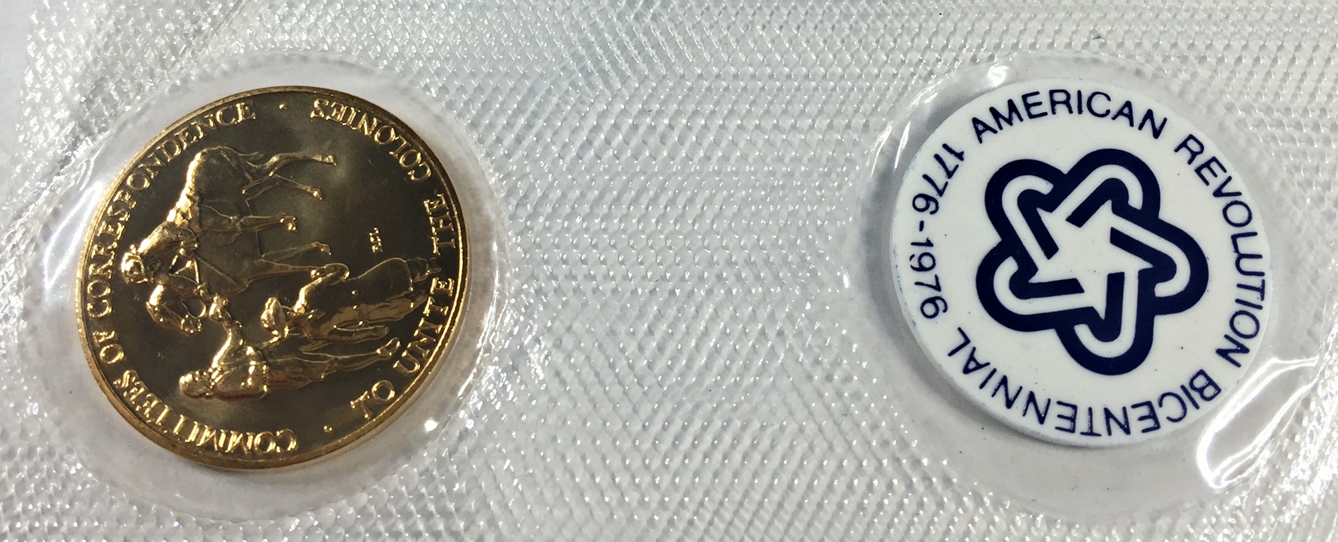 1973 American Revolution Bicentennial Bronze Medallion in First Day ...