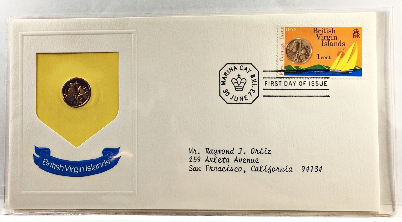 1973 British Virgin Islands 1 Cent Coin*Brilliant Uncirculated with ...