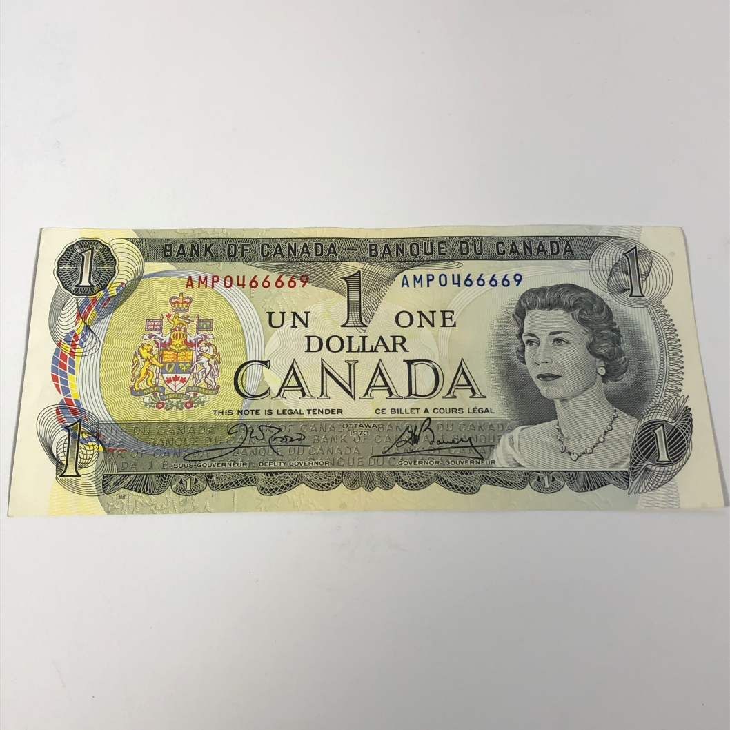 1973 Canada 1 Dollar Repeater Serial Number in High Grade Crisp ...