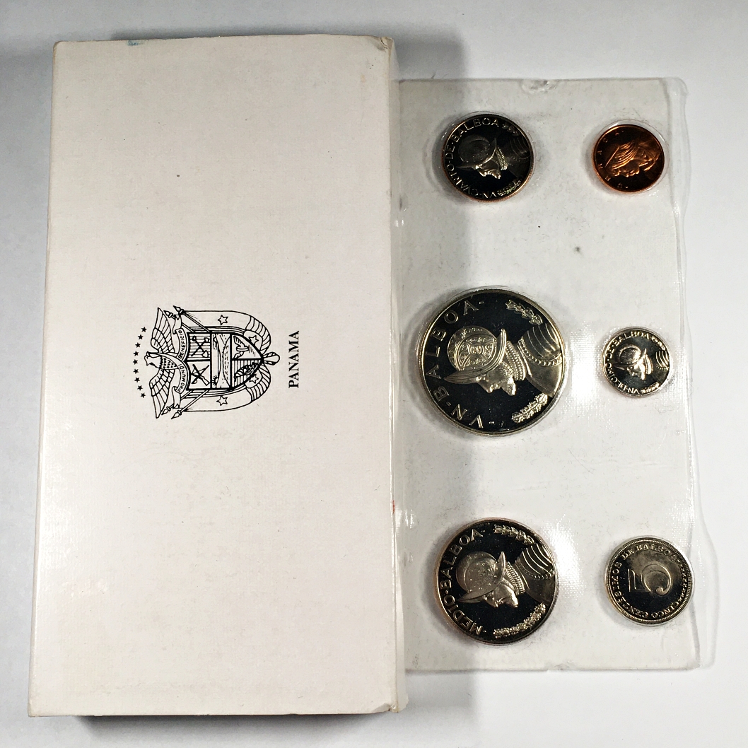 1973 Panama Silver Proof Set High Grade Coins in Original Packaging ...