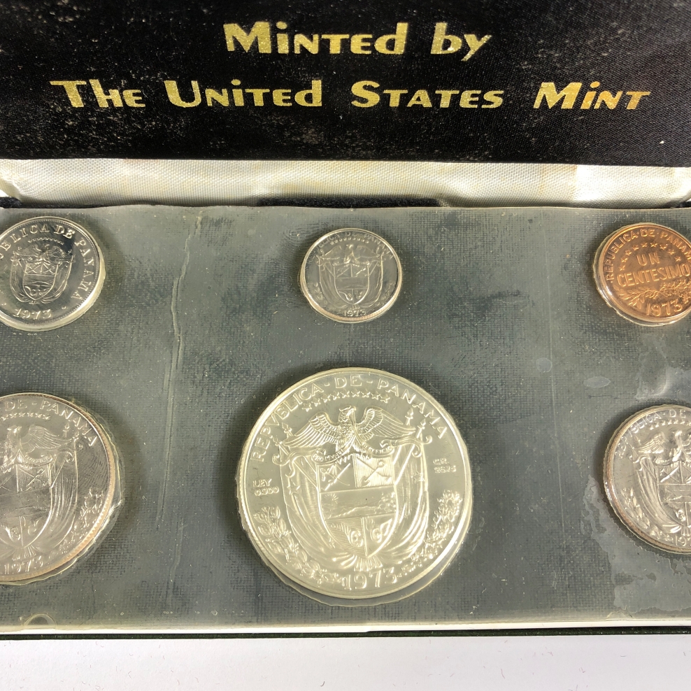 1973 Republic of Panama Silver Proof Set*Six Coin Set in Original ...