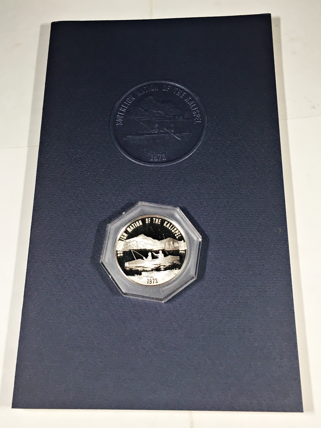 1973 The Kalispel People's History, .80oz .999 Silver Medallion and ...