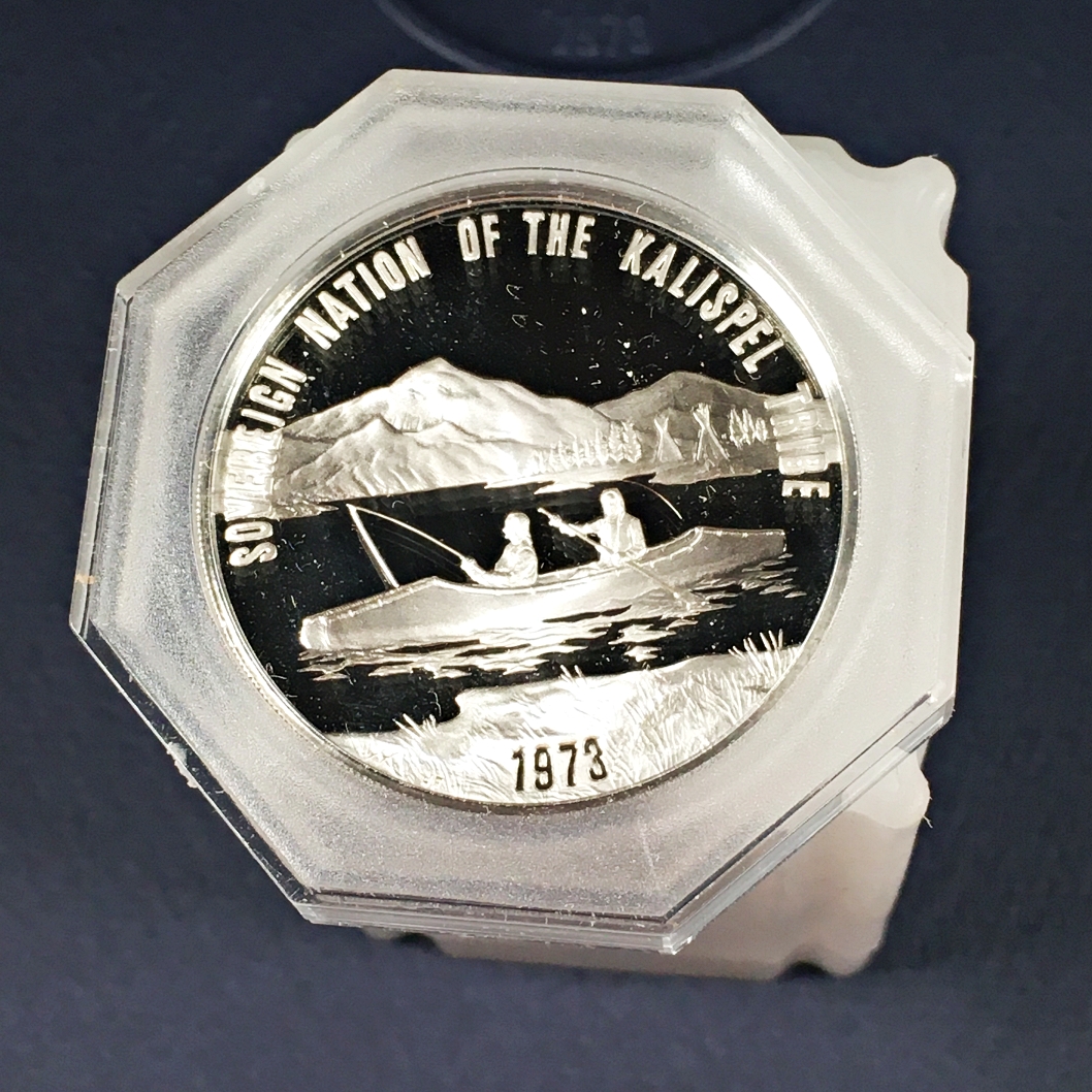 1973 The Kalispel People's History, .80oz .999 Silver Medallion and ...