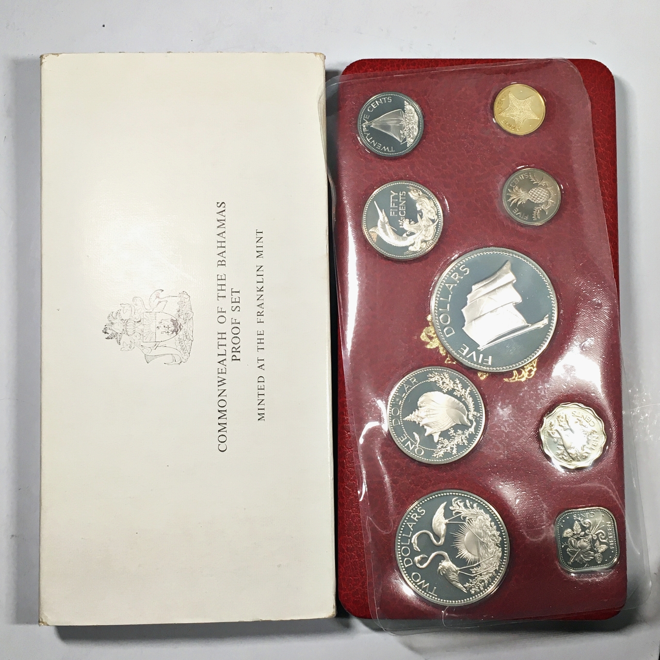 1974 Commonwealth of the Bahamas Proof Coins*In Original Franklin Mint ...