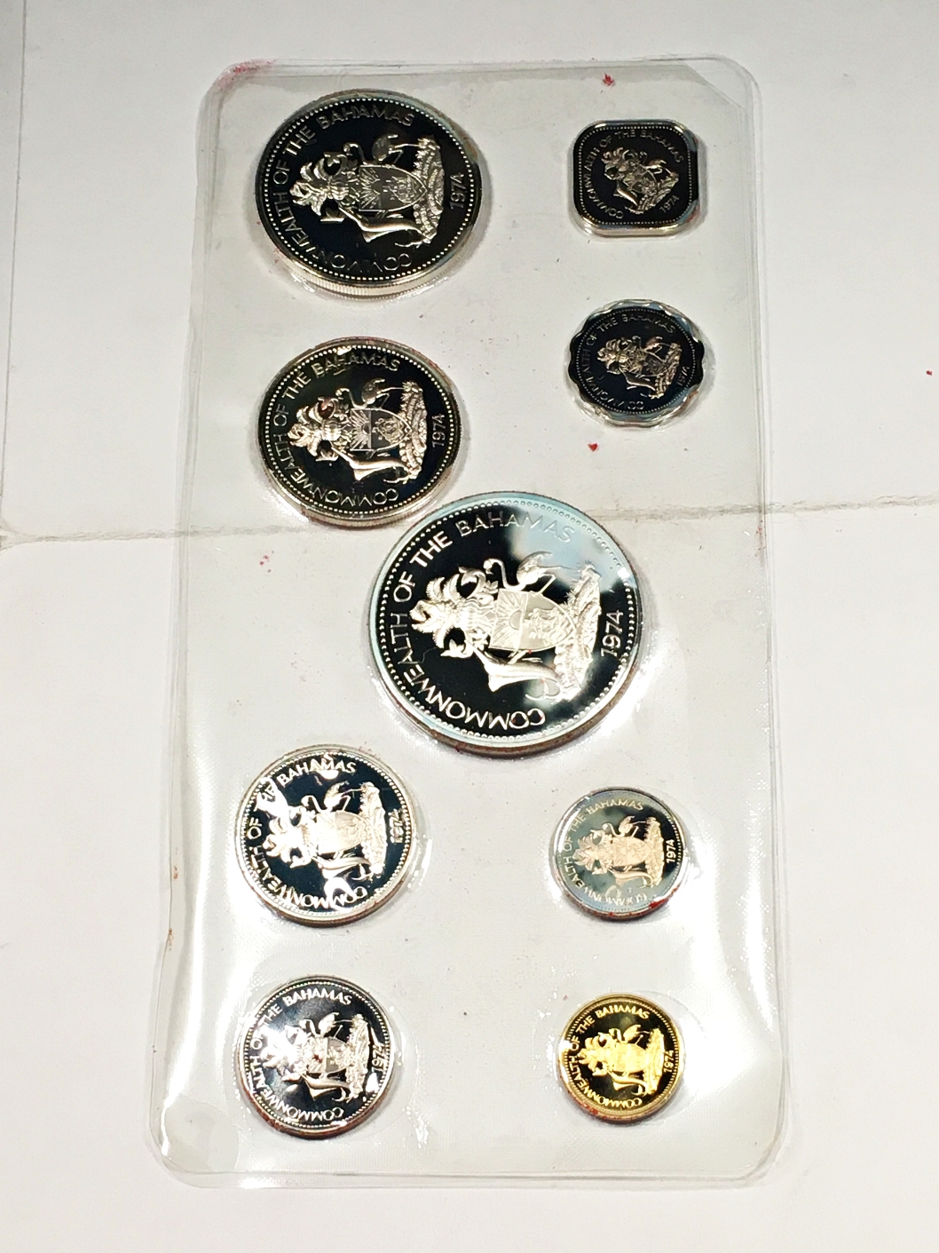 1974 Commonwealth of the Bahamas Silver Proof Set*Nine Coins Struck at ...