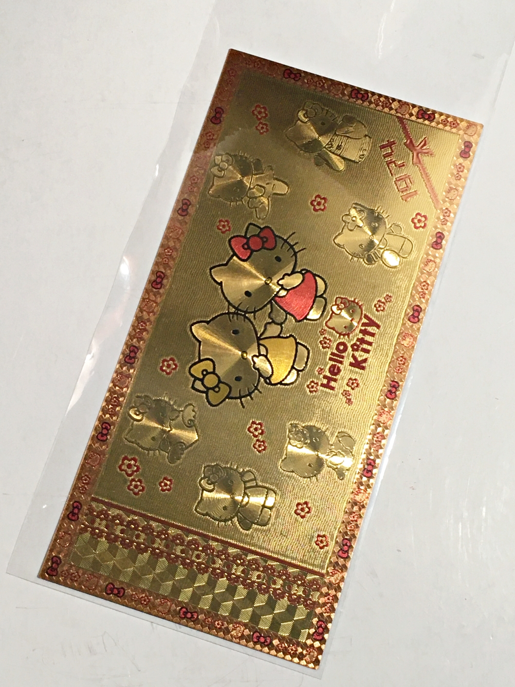 1974 Hello Kitty Gold Foil Banknote | Property Room
