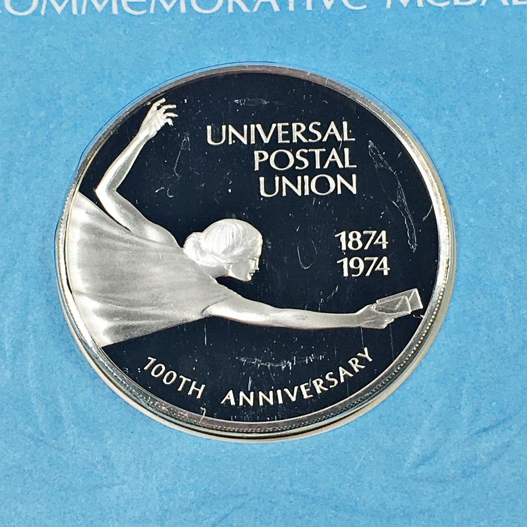 1974 Sterling Silver First Edition Proof of United Nations Postal Union ...
