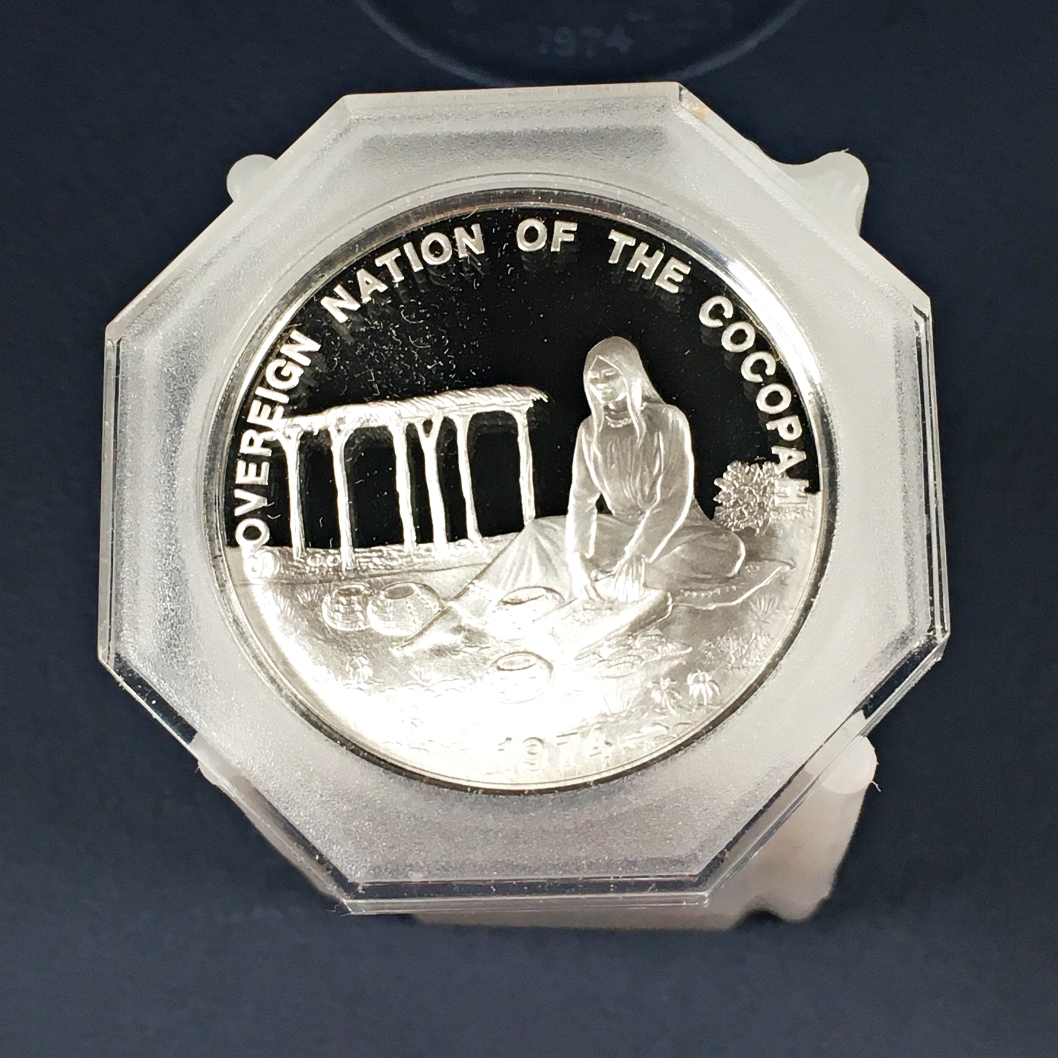 1974 The Cocopah People's History, .80oz .999 Silver Medallion and ...