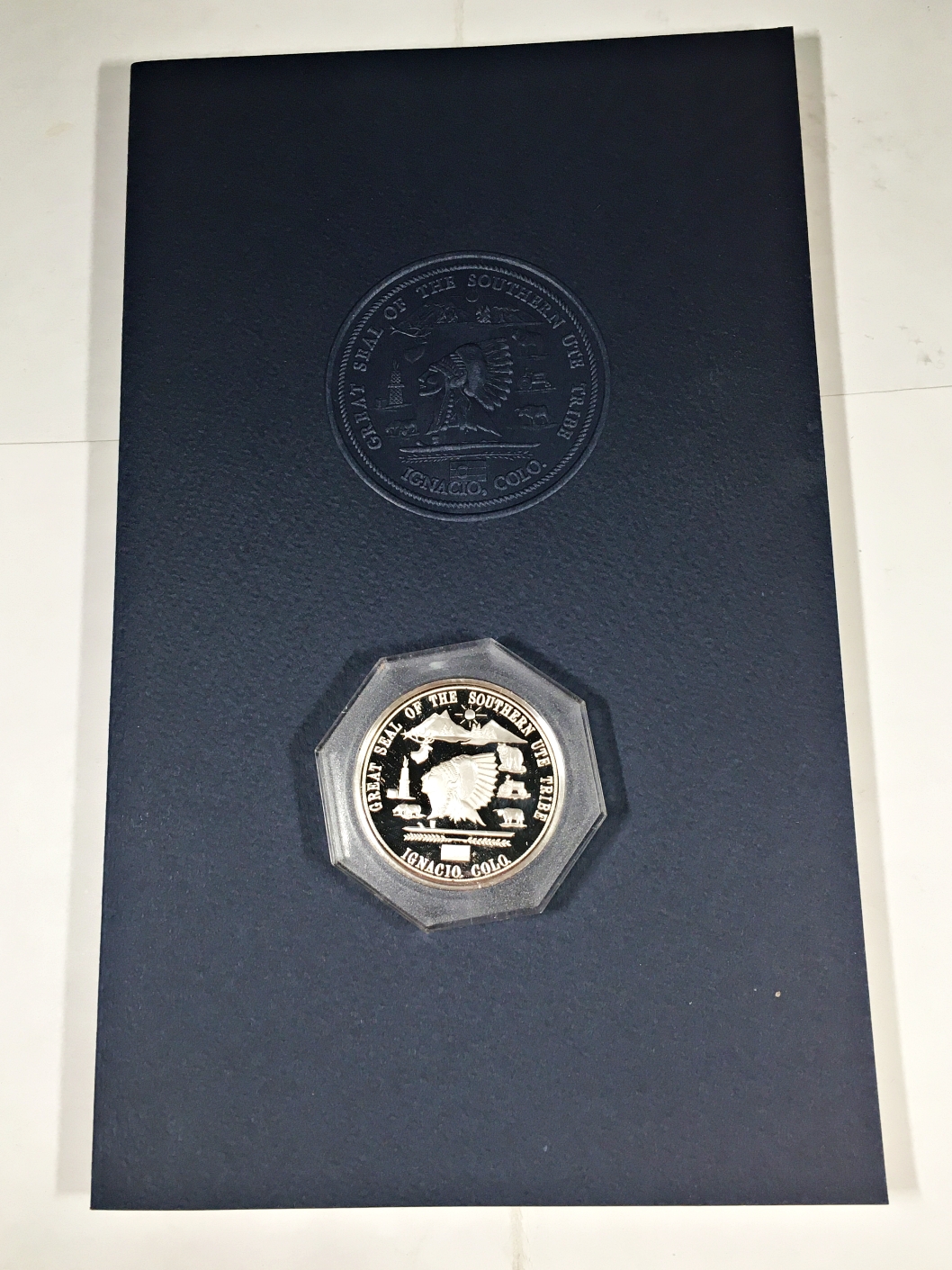 1974 The Southern Ute People's History, .80oz .999 Silver Medallion and ...