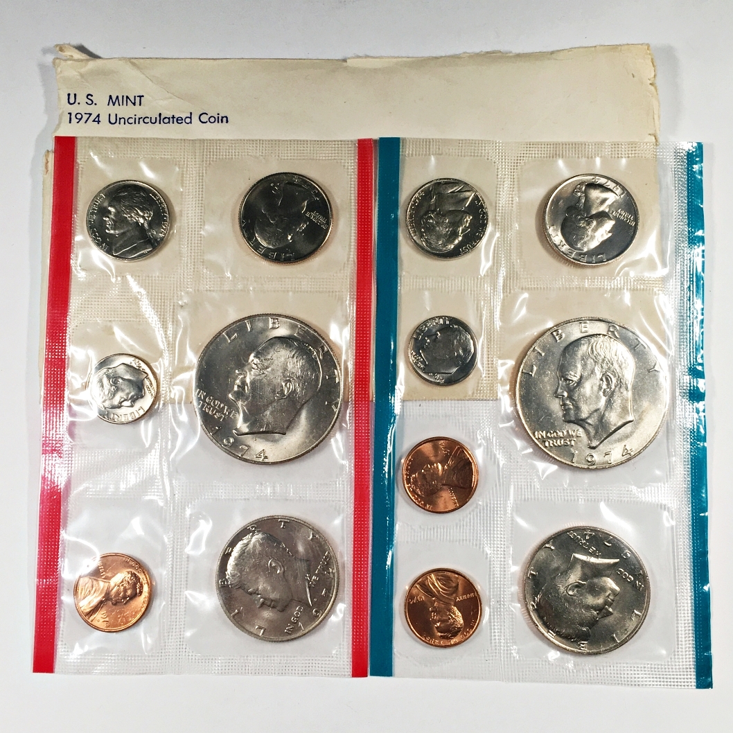 1974 Uncirculated Mint Set P&D High Grade Coins | Property Room