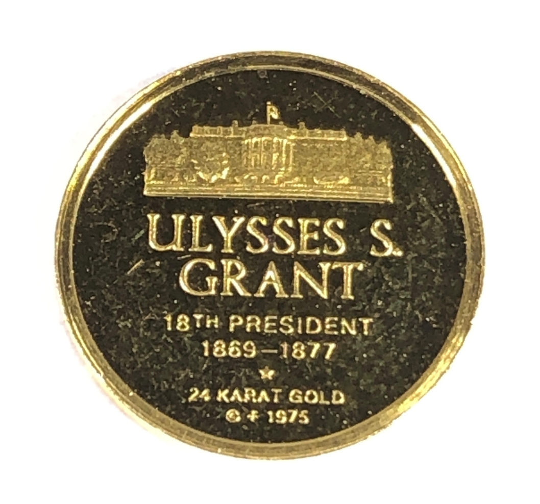 1975 24K Gold Ulysses S. Grant Commemorative Medallion*.0579oz AGW*1/2 ...