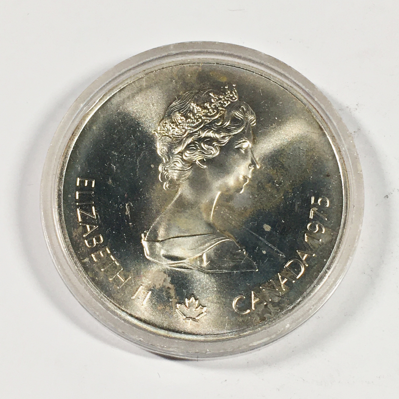 1975 Canada $5 Olympic Silver Coin*Javelin Throw*High Grade*In ...