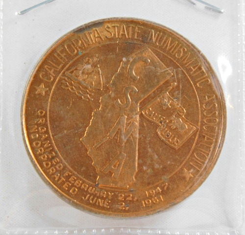 1976 California State Numismatic Convention Commemorative Medallion ...